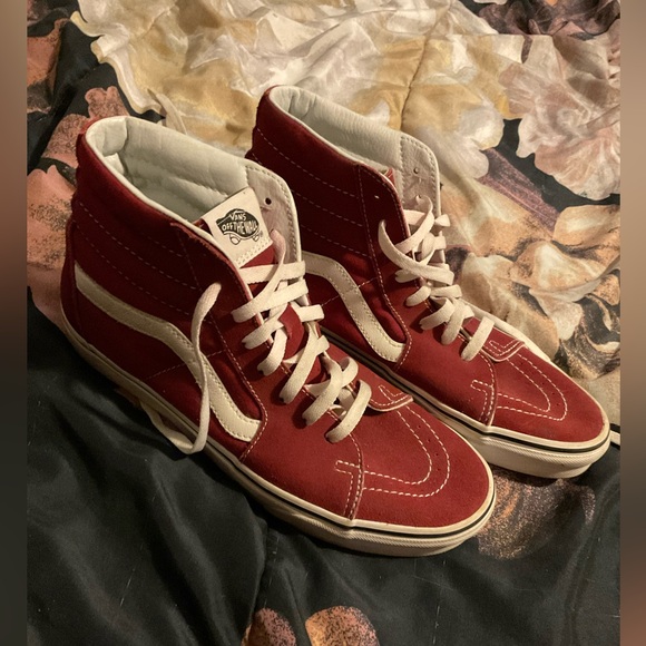 Vans | Shoes | Burgundy Dark Red Vans | Poshmark